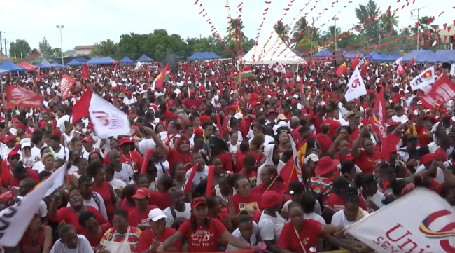 Parti United Seychelles i organiz en rali politik dan rezyon les Mahe ...